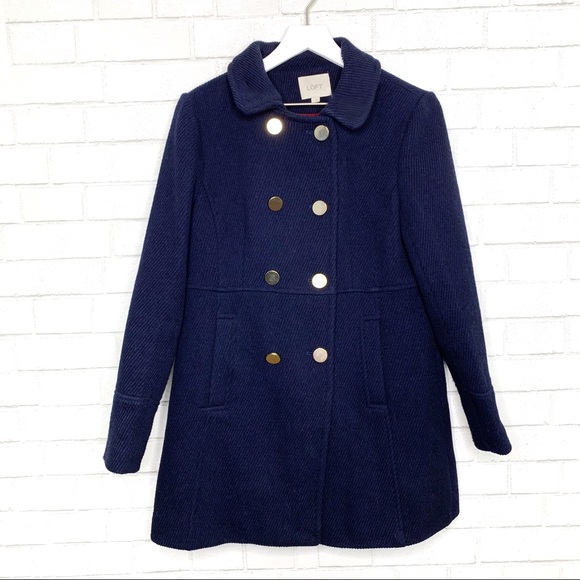 LOFT | Jackets & Coats | Loft Navy Peacoat With Gold Buttons | Poshmark